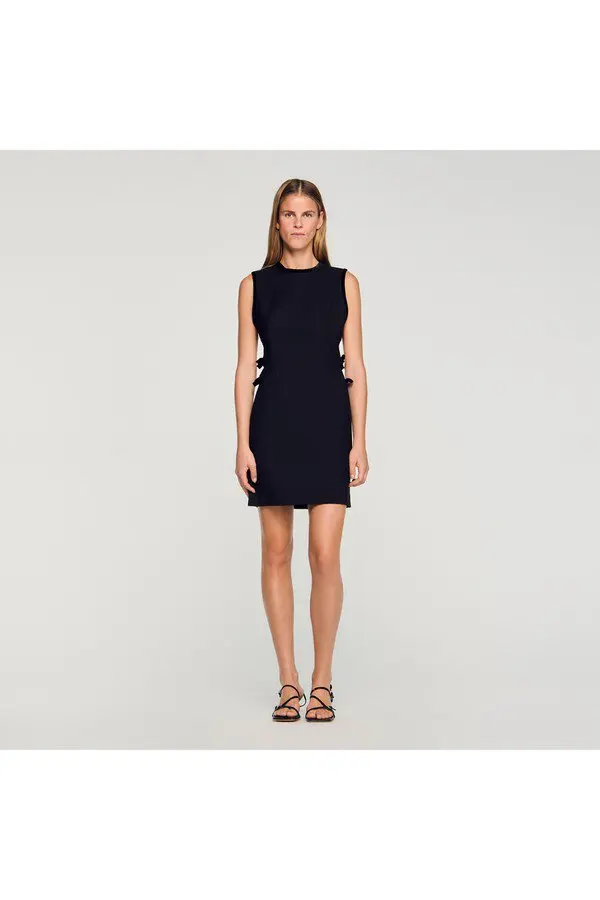 Sandro Mini Dress With Cutouts