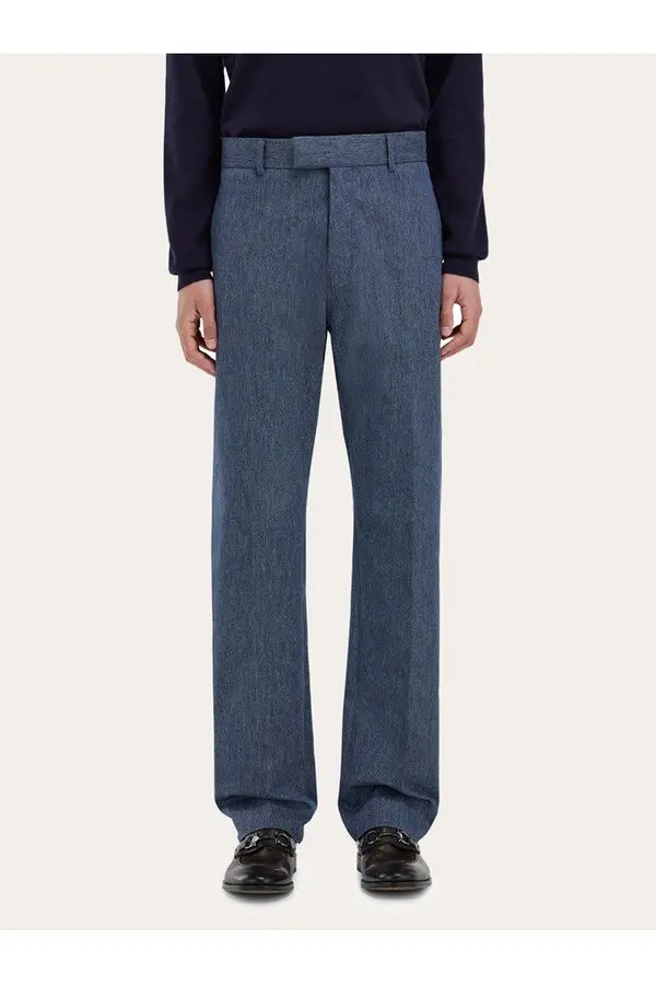 FERRAGAMO Tailored Cotton Trousers