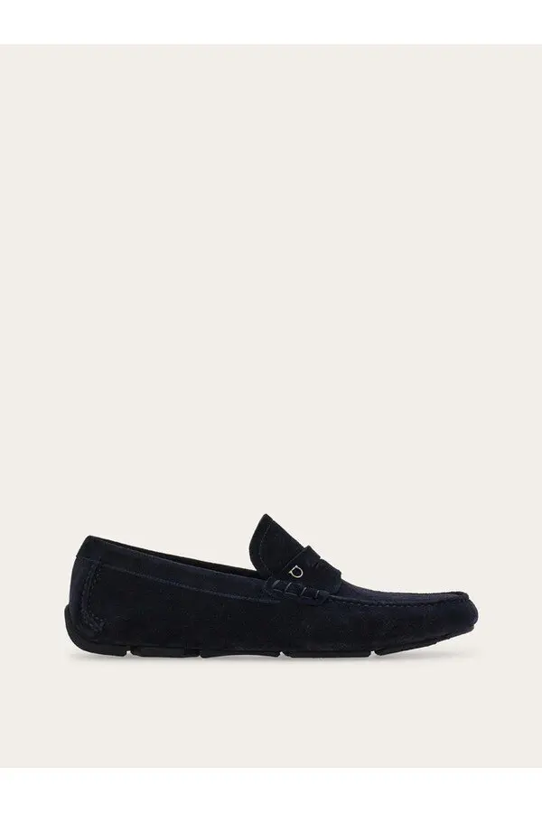 FERRAGAMO Penny Driver Loafer - Navy