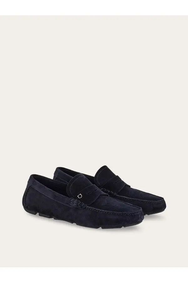 FERRAGAMO Penny Driver Loafer - Navy