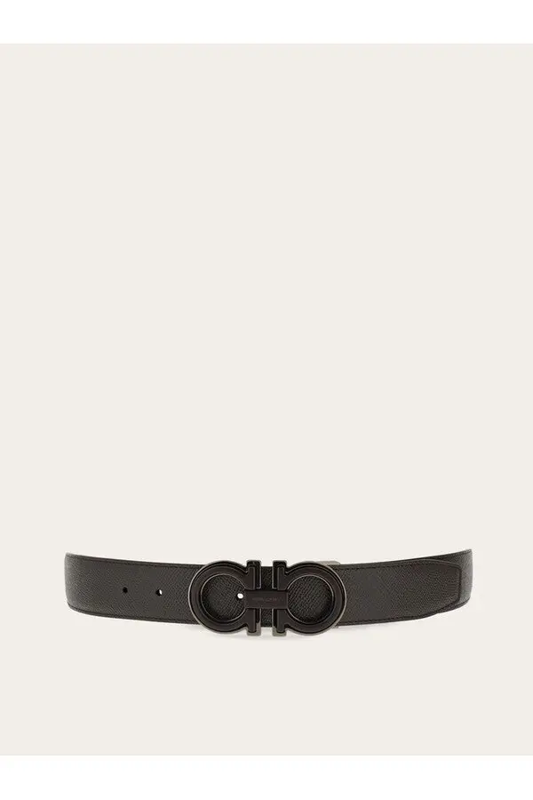 FERRAGAMO Reversible Gancini Belt - Red