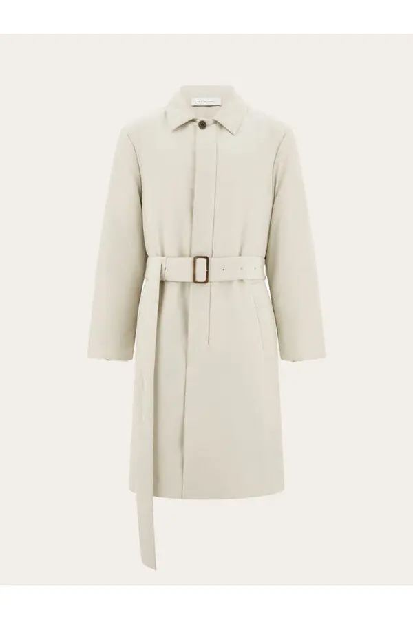 FERRAGAMO Belted Padded Trench - Natural