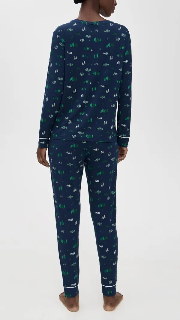 Eberjey Gisele Printed Crew Pajama Set