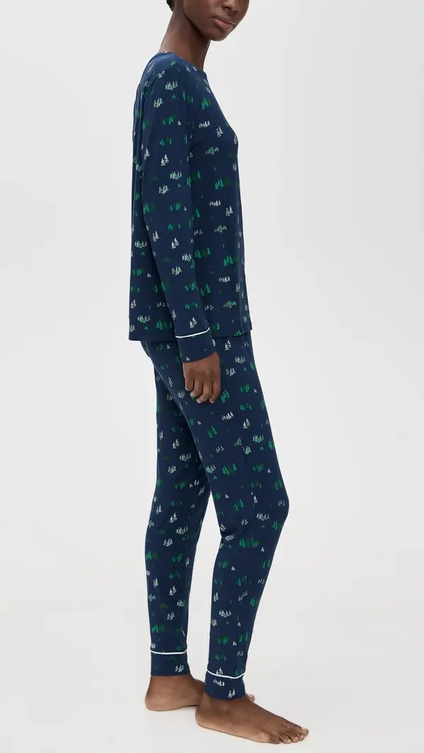 Eberjey Gisele Printed Crew Pajama Set