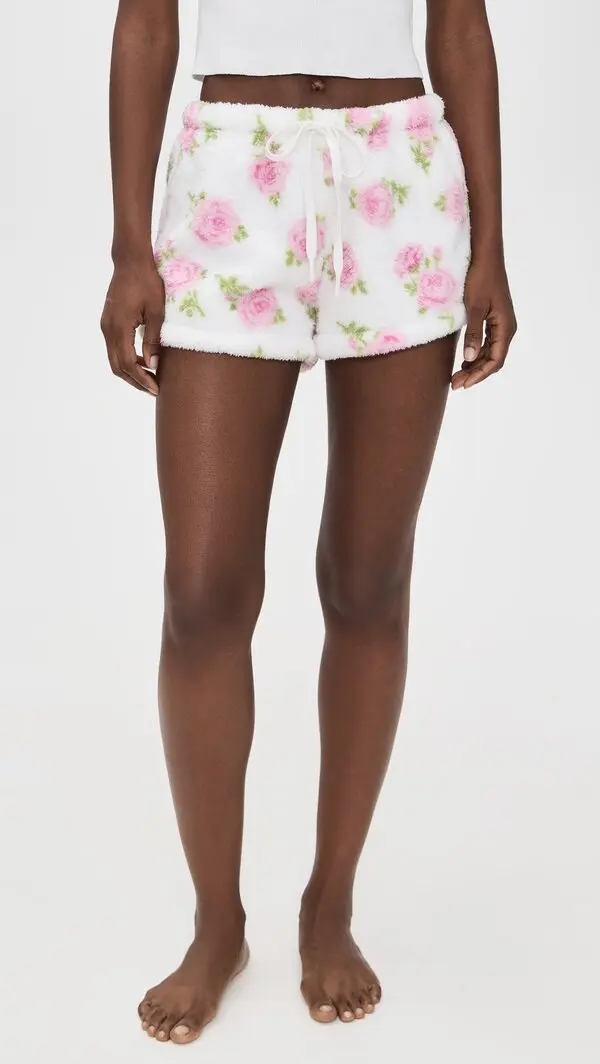 PJ Salvage Floral Fleece Shorts