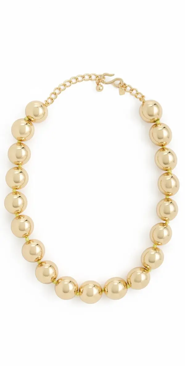 KENNETH JAY LANE Bead Necklace - Polished Gold