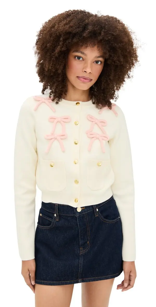 English Factory Bow Detailed Cardigan