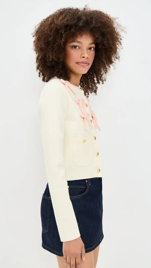 English Factory Bow Detailed Cardigan
