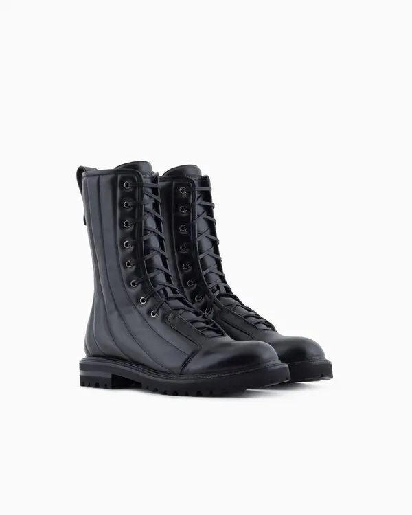 Giorgio Armani Nappa Calfskin Knee-high Boots