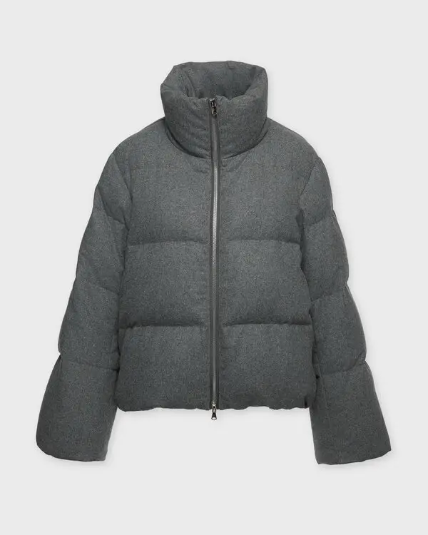 WAKAKUU Storm Puffer Wool Jacket - Grey