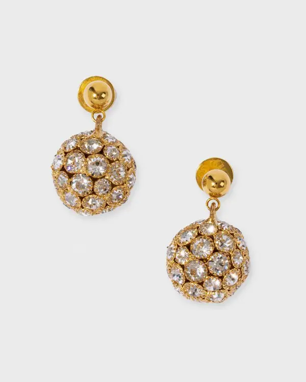 PEARL OCTOPUSS.Y Crystal Spheres Earrings - Gold
