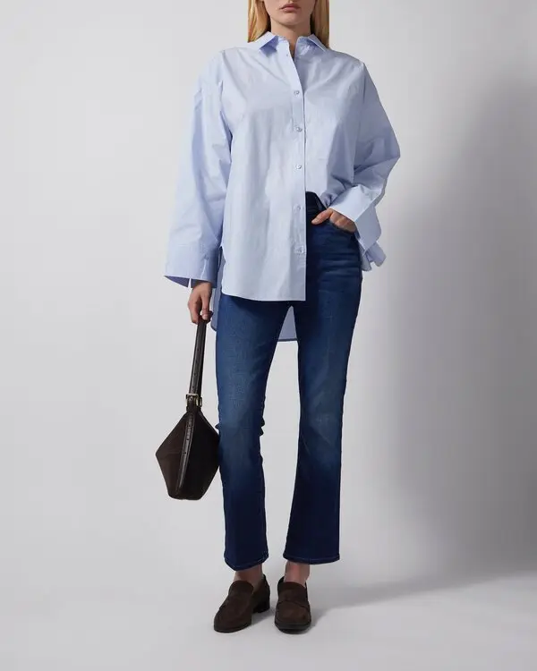 BY MALENE BIRGER Derris Organic Cotton Shirt - Blue