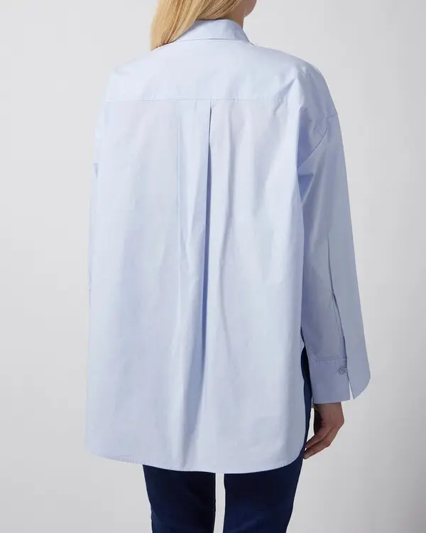 BY MALENE BIRGER Derris Organic Cotton Shirt - Blue