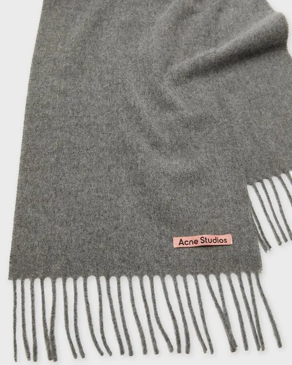 Acne Studios Fringe Wool Scarf Grå/brun - Grå,brun