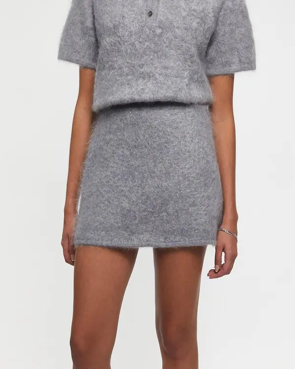 Almada Label Mimi Brushed Cashmere Mini Skirt