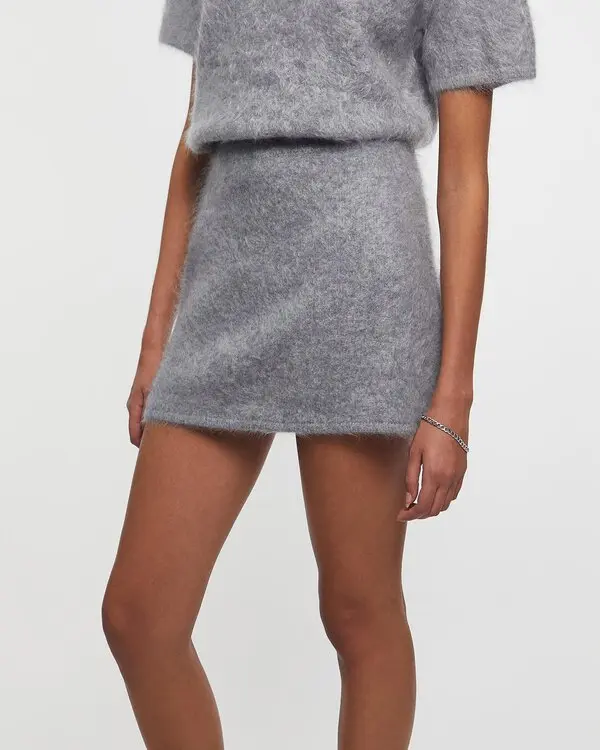 Almada Label Mimi Brushed Cashmere Mini Skirt