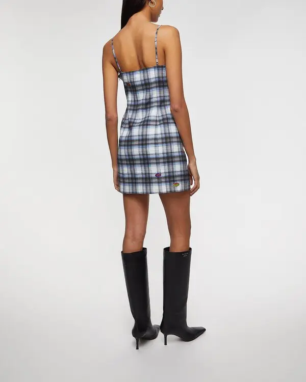 Acne Studios Strap Checked Mini Dress