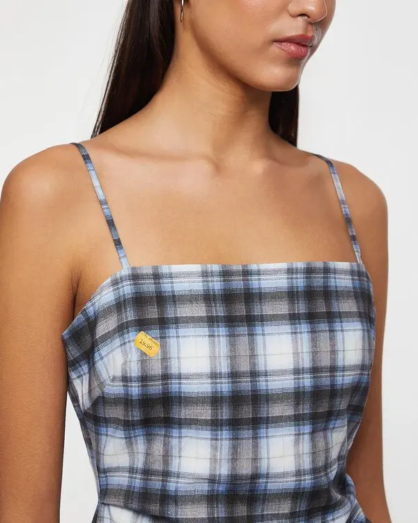 Acne Studios Strap Checked Mini Dress