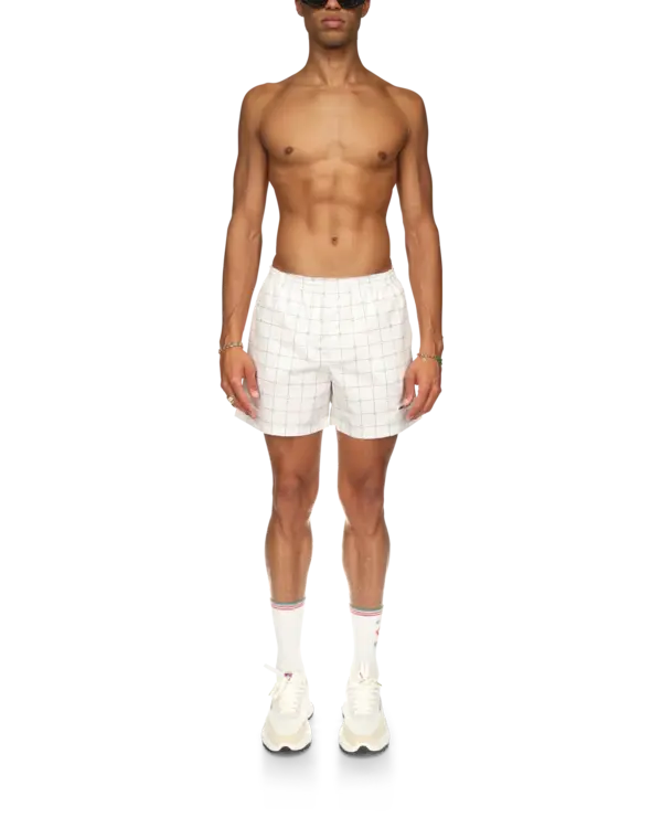 Casablanca Tennis Check Swim Trunks