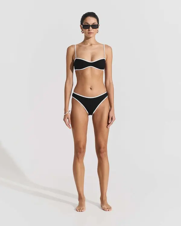 SEAQUELLE Ribbed Bikini Bottom