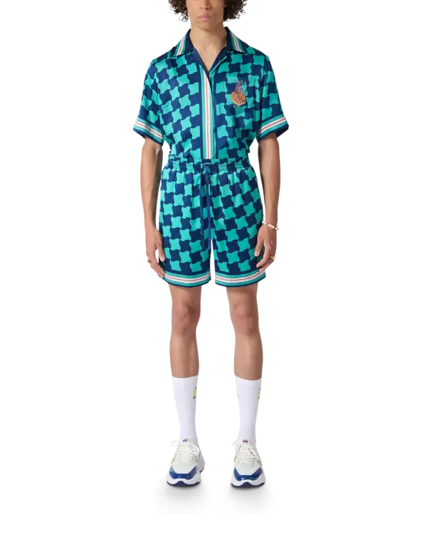 Casablanca Printed Silk Satin Shorts