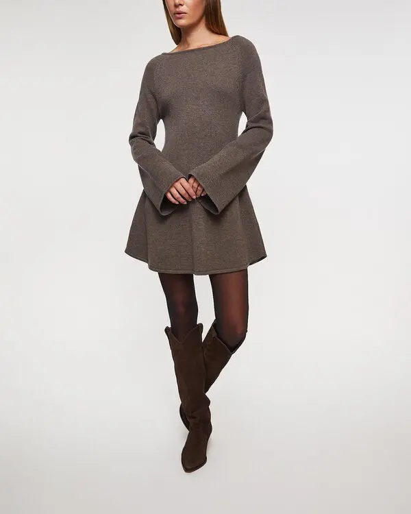 WAKAKUU Nara Wool Mini Dress