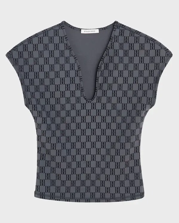 BY MALENE BIRGER Venazia Athletic Top - Monogram Print