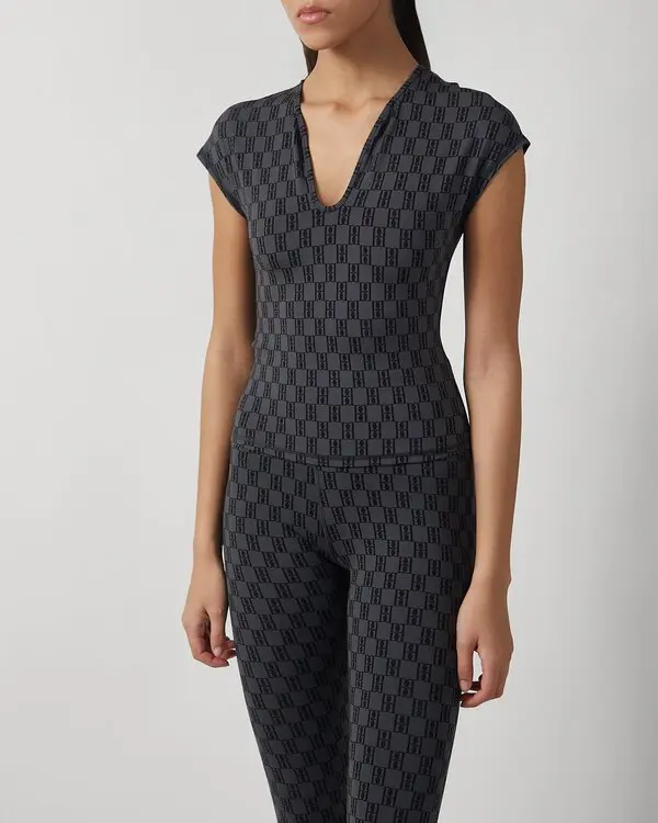 BY MALENE BIRGER Venazia Athletic Top - Monogram Print
