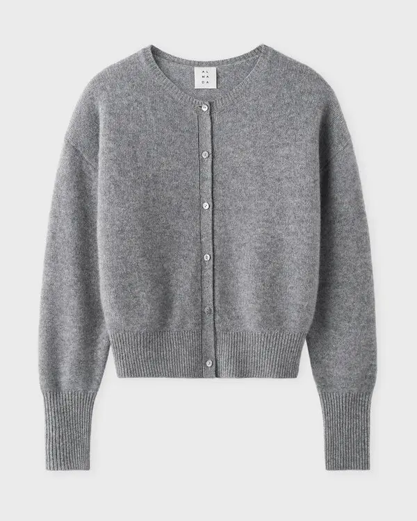 Almada Label Coco Cashmere Cardigan - Light Grey