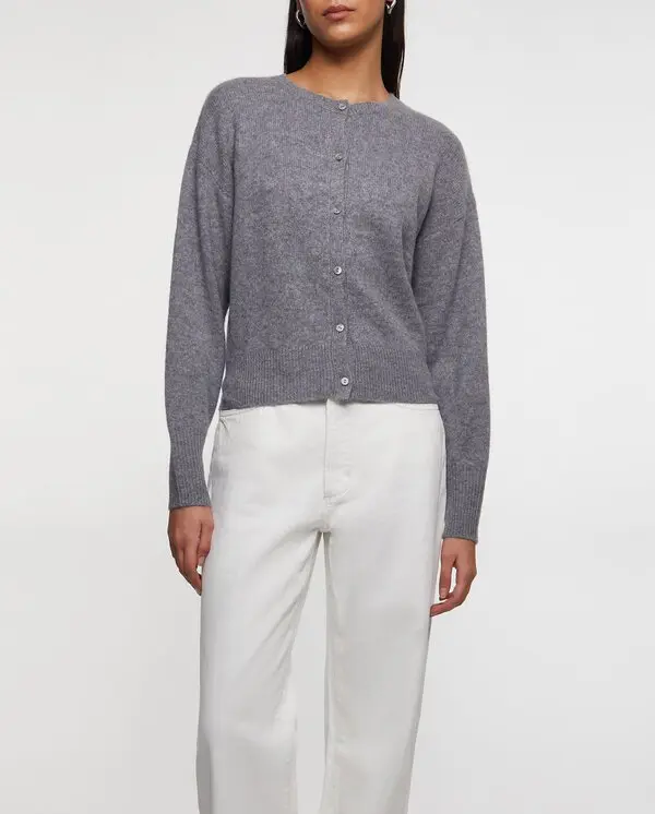 Almada Label Coco Cashmere Cardigan - Light Grey