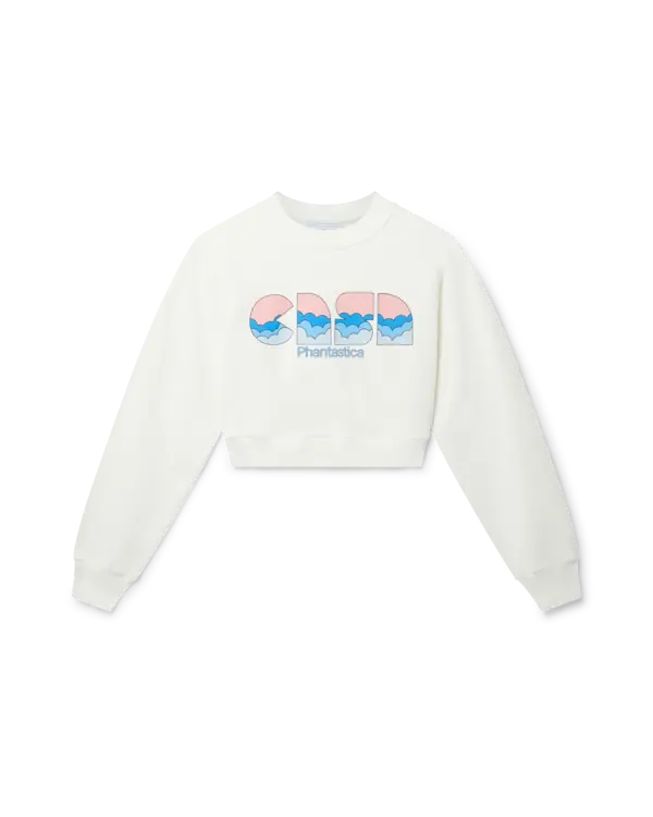 Casablanca Casa Clouds Cropped Sweatshirt - Blue