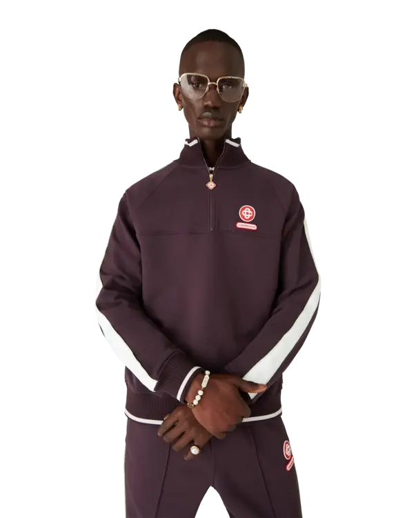 Casablanca Quarter Zip Laurel Sweatshirt - White