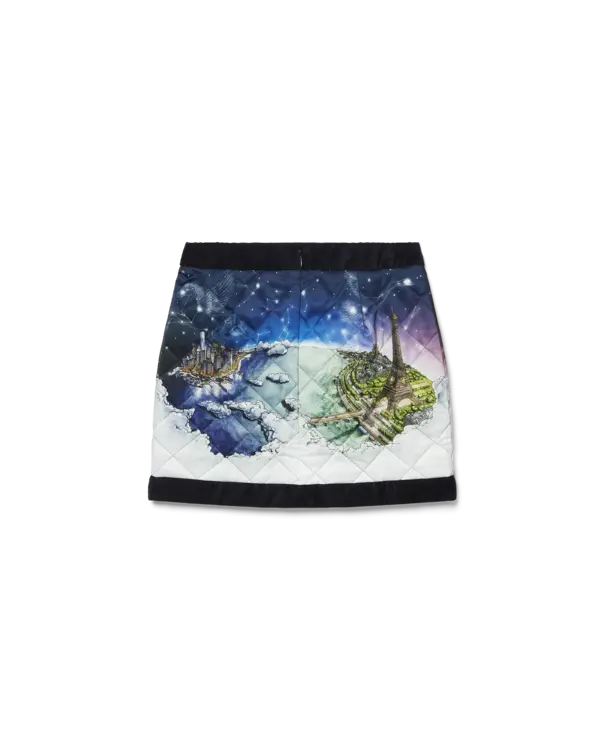 Casablanca Vol De Nuit Quilted Mini Skirt