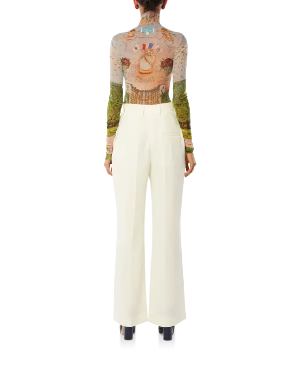 Casablanca Tennis Club Prive Printed Mesh Top