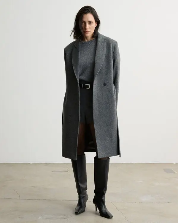 WAKAKUU Wool And Cashmere Double-breasted Coat