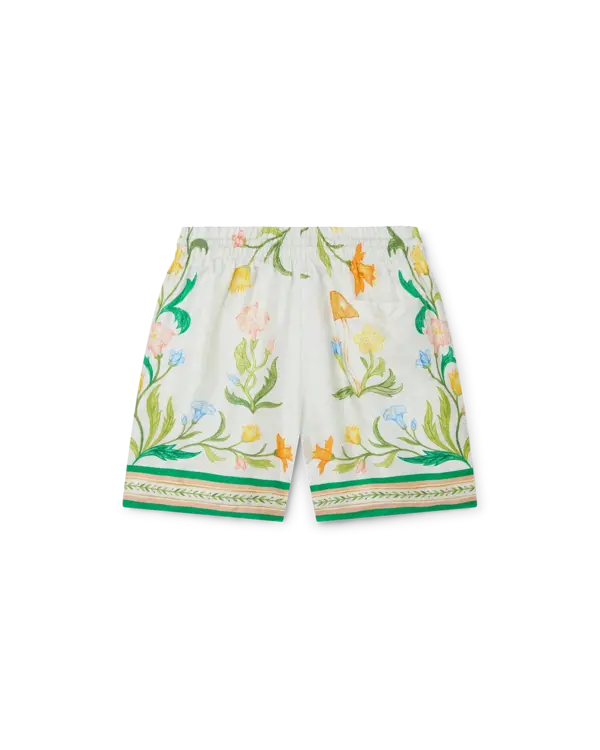 Casablanca L'arche Fleurie Silk Shorts
