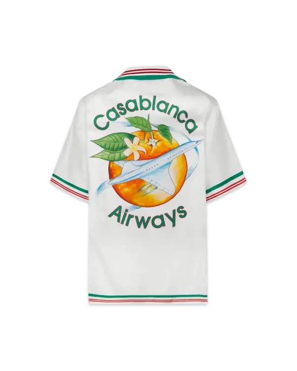 Casablanca Orbite Au Tour De L'orange Short Sleeve Silk Shirt - Multicolor