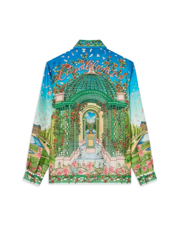 Casablanca L'amour En Fleur Long Sleeve Silk Shirt - Multicolor
