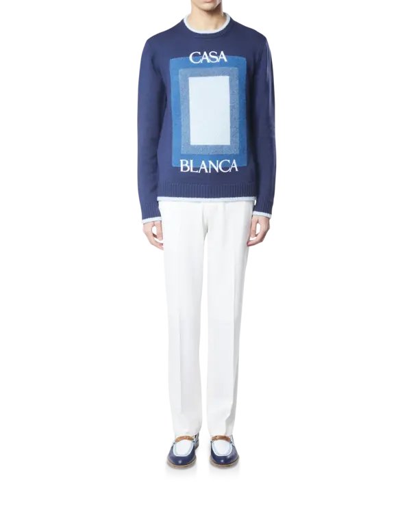 Casablanca Logo Degrade Intarsia Jumper