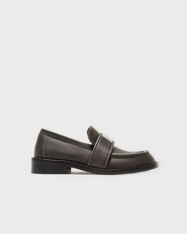 Acne Studios Logo Leather Loafers - Brown