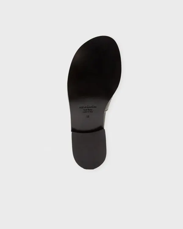 Acne Studios Logo Leather Loafers - Brown