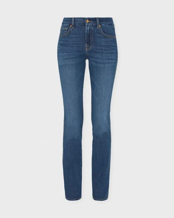 7 For All Mankind Kimmie Straight Duchess Jeans - Mid Blue