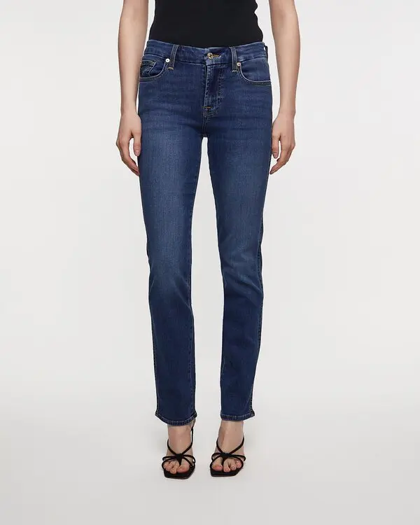 7 For All Mankind Kimmie Straight Duchess Jeans - Mid Blue