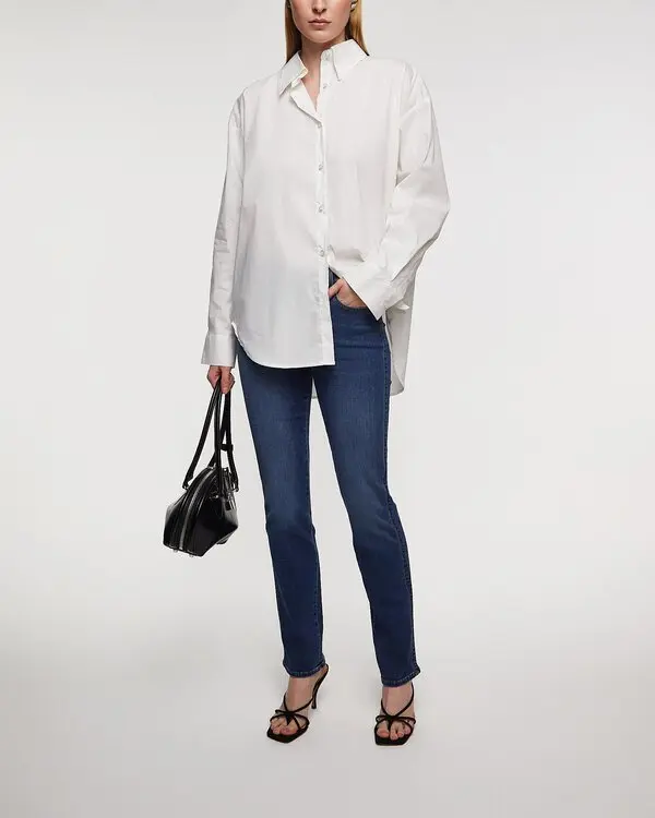 7 For All Mankind Kimmie Straight Duchess Jeans - Mid Blue