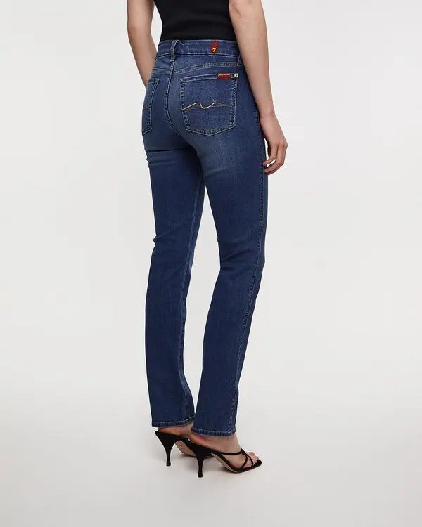7 For All Mankind Kimmie Straight Duchess Jeans - Mid Blue