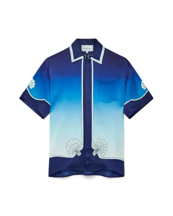 Casablanca Place Vendome Short Sleeve Silk Shirt