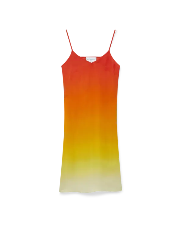 Casablanca Silk Slip Midi Dress - Multicolor