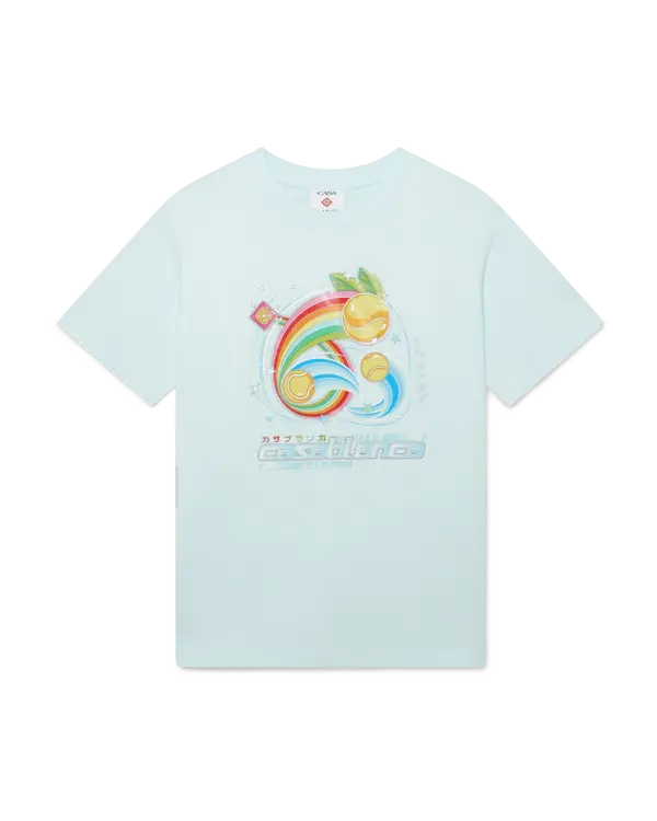 Casablanca Manga Tennis Ball Short Sleeve T-shirt - Multicolor
