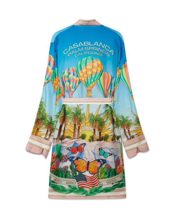 Casablanca Psychedelic Silk Robe - Multicolor