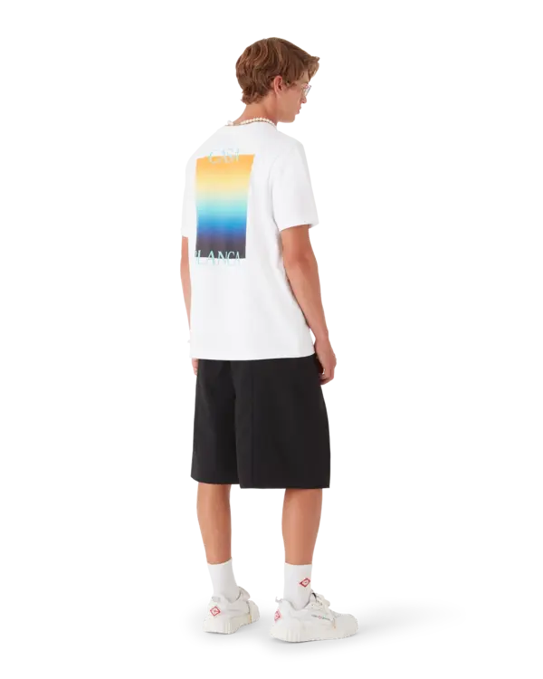 Casablanca Gradient Square Short Sleeve T-shirt - Yellow